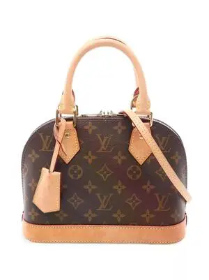 LOUIS VUITTON Monogram Canvas Alma Bb Tote Bag - Brown