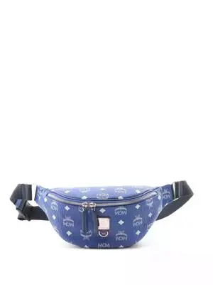 Mcm 2010s Visetos Monogram Belt Bag - Blue
