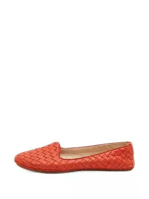 Bottega Veneta Woven Almond Toe Ballet Flats