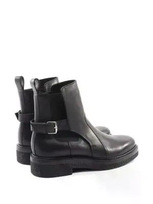 Hermès Leather Buckled Ankle Boots