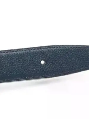 Hermès Constance H-belt Reversible Leather Belt - Blue