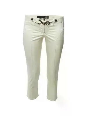 Just Cavalli Cream Capri Lace-up Trousers