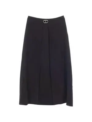 Hermès 2010s Chaine D'ancre A-line Midi Skirt