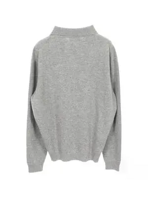 Miu Miu Cashmere Embroidered Logo Polo Shirt