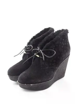 LOUIS VUITTON Monogram Wedge Boots