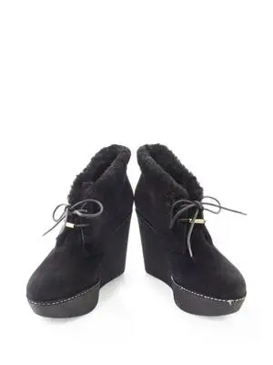 LOUIS VUITTON Monogram Wedge Boots
