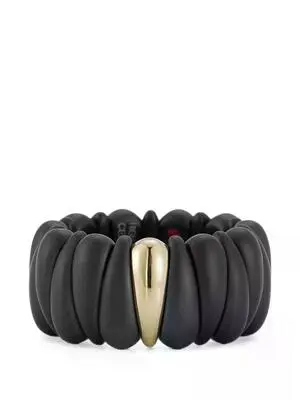 Roberto Demeglio Ceramic And 18k Yellow Gold Ring - Black