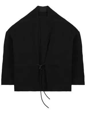 Rick Owens Giacca "sail" Con Coulisse - Black
