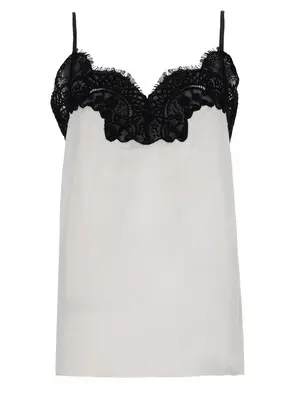 Co Silk And Lace Top - Ivory