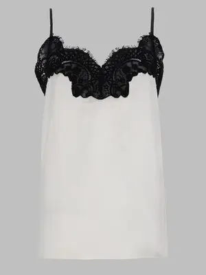 Co Silk And Lace Top