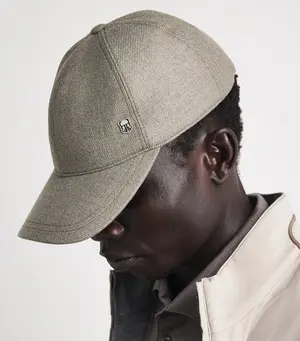 Corneliani Virgin Wool Crest Baseball Cap