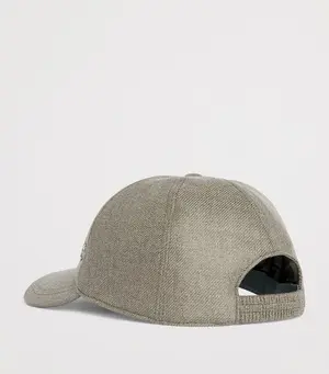 Corneliani Virgin Wool Crest Baseball Cap
