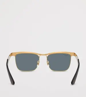 Ray-ban Metal Wayfarer Deluxe Square Frame Sunglasses