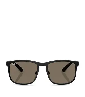 Ray-ban Square Polarized+ Lenses Sunglasses - Black
