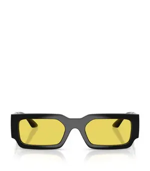 Versace Greca Maxi Rectangle Sunglasses