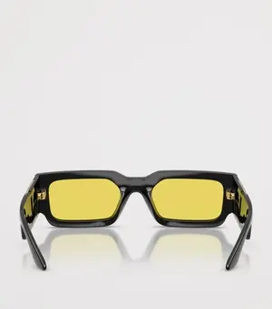 Versace Greca Maxi Rectangle Sunglasses