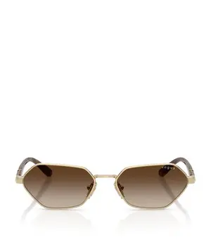 VOGUE Eyewear Hexagonal Frame Sunglasses - Gold