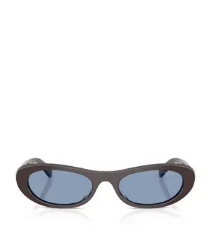 VOGUE Oval Sunglasses - Brown