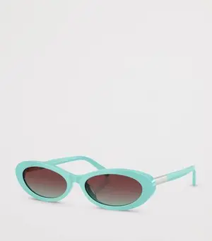 Tiffany & Co. Oval Sunglasses - Blue