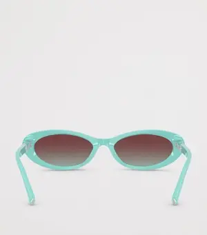 Tiffany & Co. Oval Sunglasses - Blue