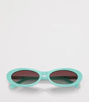 Tiffany & Co. Oval Sunglasses - Blue