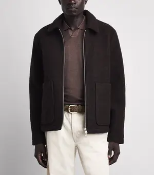 Canali Leather Woven Reversible Belt