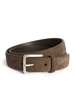 Canali Suede Belt - Brown
