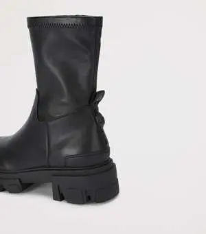 Kurt Geiger Leather Stomp Sock Ankle Boots