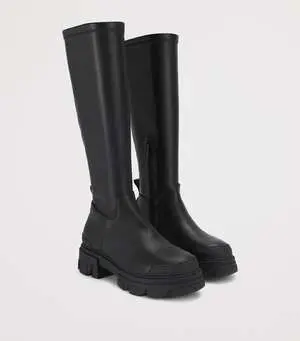 Kurt Geiger Leather Stomp Sock Knee-high Boots