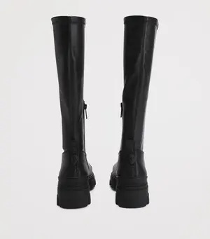 Kurt Geiger Leather Stomp Sock Knee-high Boots