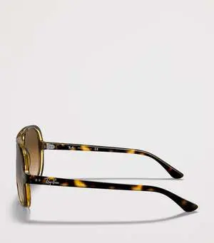Ray-ban Tortoiseshell Cats 5000 Classic Pilot Sunglasses