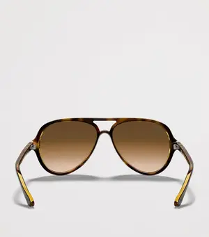 Ray-ban Tortoiseshell Cats 5000 Classic Pilot Sunglasses