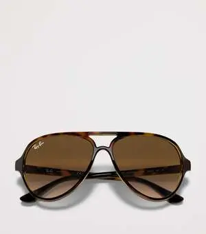 Ray-ban Tortoiseshell Cats 5000 Classic Pilot Sunglasses
