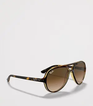 Ray-ban Tortoiseshell Cats 5000 Classic Pilot Sunglasses