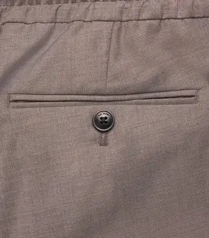 Pal Zileri Stretch-virgin Wool Drawstring Trousers