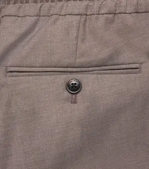 Pal Zileri Stretch-virgin Wool Drawstring Trousers