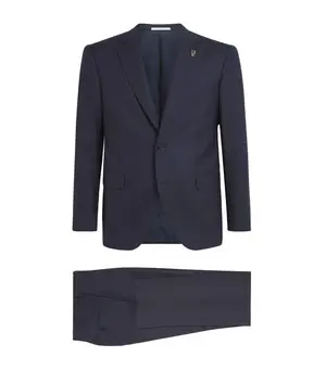 Pal Zileri Wool Herringbone Vicenza 2-piece Suit - Navy