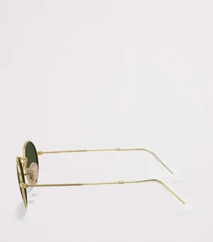 Ray-ban Rb3547 Oval Metal Sunglasses - Gold