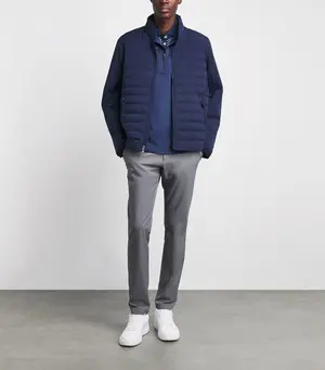 Rlx Ralph Lauren Padded High-neck Zip-up Jacket - Navy