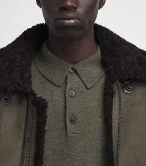Sunspel Cashmere Long-sleeve Polo Shirt