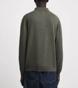 Sunspel Cashmere Long-sleeve Polo Shirt