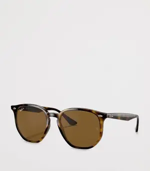 Ray-ban Tortoiseshell Irregular Frame Sunglasses