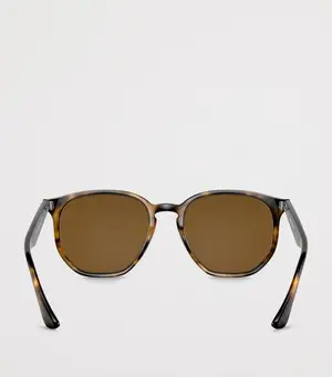Ray-ban Tortoiseshell Irregular Frame Sunglasses