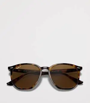 Ray-ban Tortoiseshell Irregular Frame Sunglasses