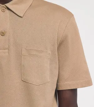 Sunspel Supima Cotton Riviera Polo Shirt - Brown