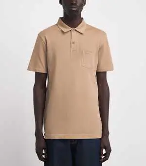 Sunspel Supima Cotton Riviera Polo Shirt - Brown