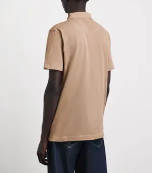 Sunspel Supima Cotton Riviera Polo Shirt - Brown