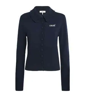 Chloé Wool Logo Cardigan