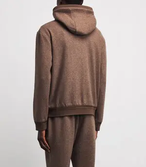 BRETT JOHNSON Cashmere-blend Zip-up Hoodie