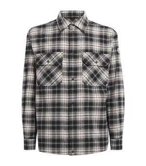 Moncler Cotton Check Zip-up Shirt